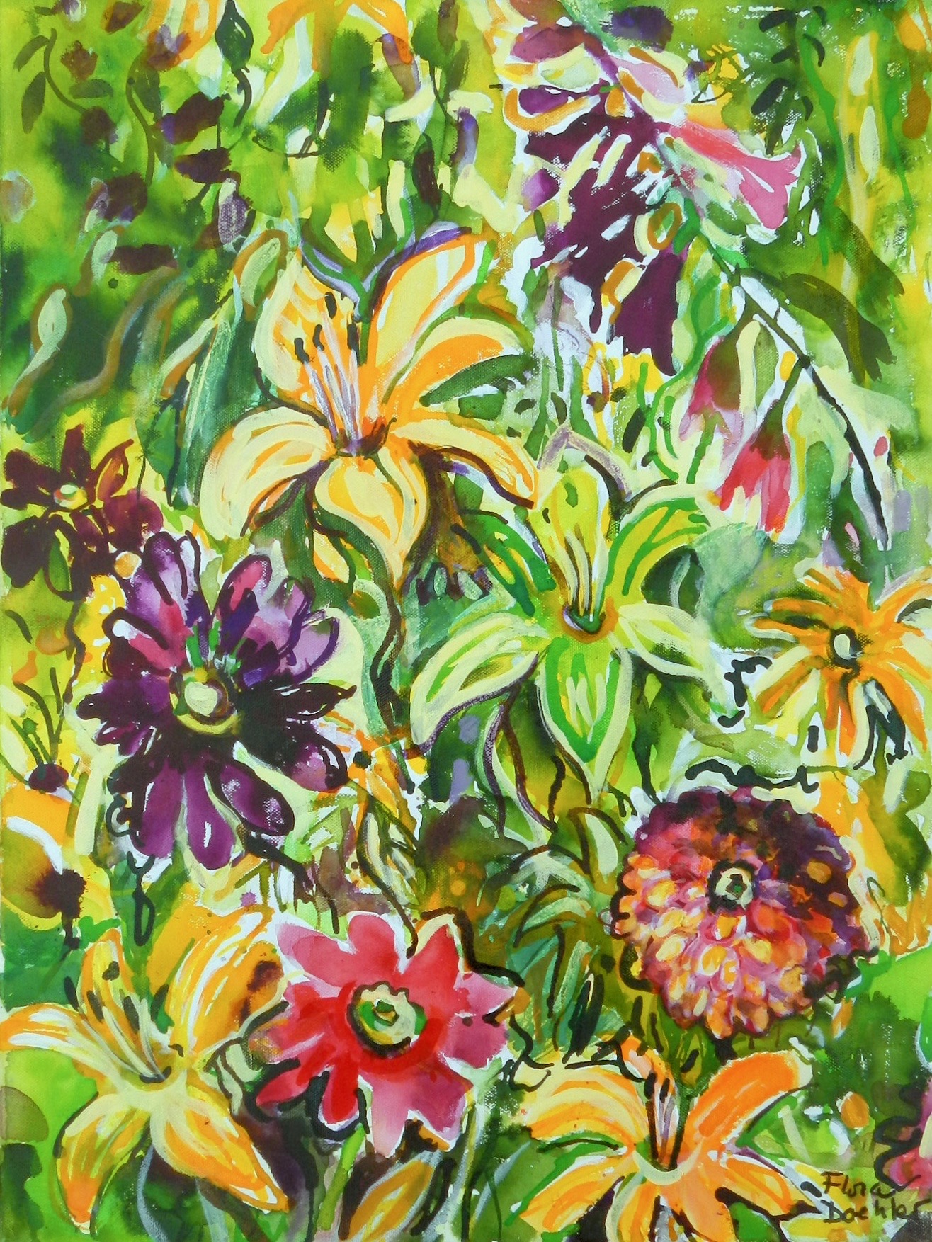 Dressed in Green – Flora Doehler Painting